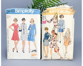 Sewing Pattern Pair Vintage 90's Two Sewing Patterns, Vogue 7885 & 8054 ...