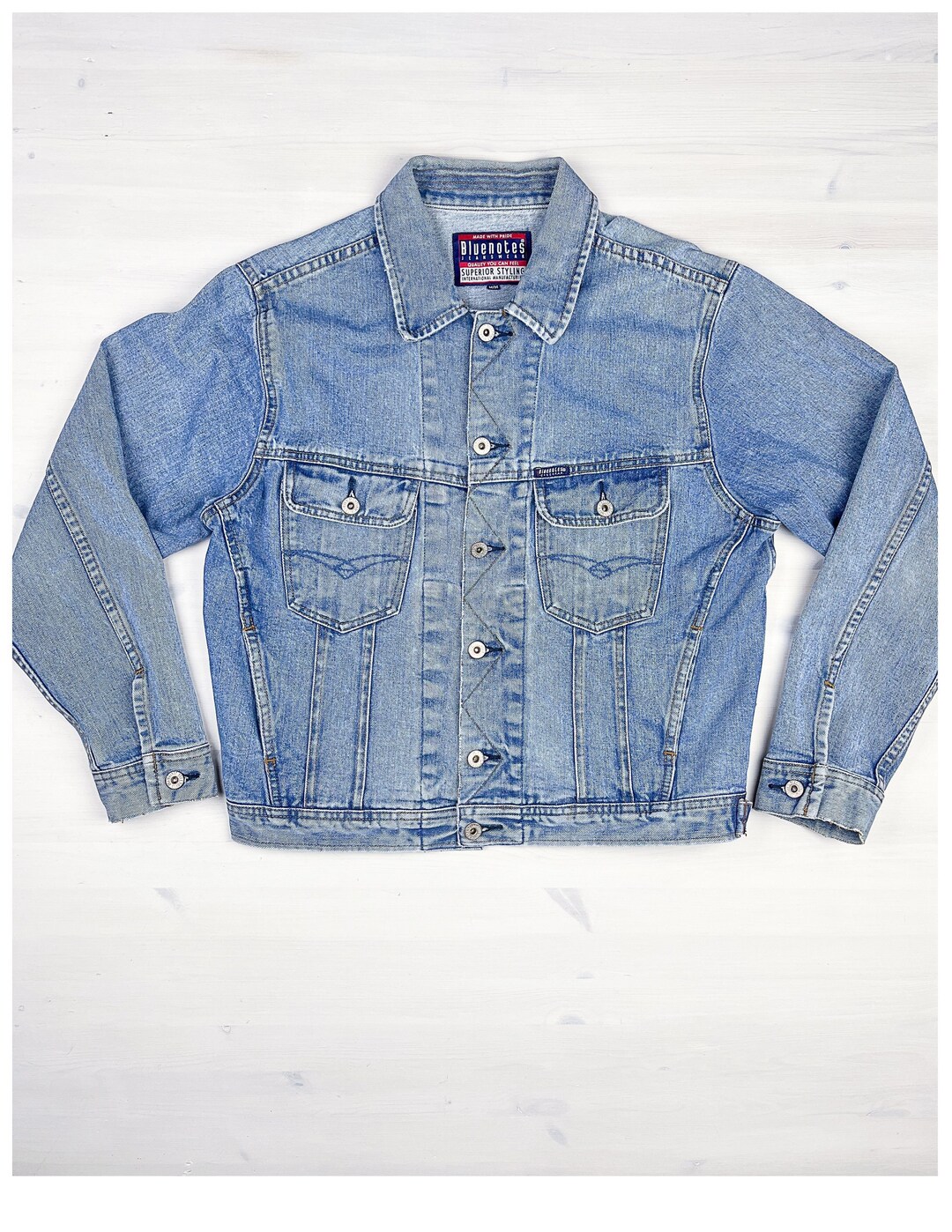 Vintage Jean Jacket 90's Bluenotes Blue Women's Denim Jacket Size ...