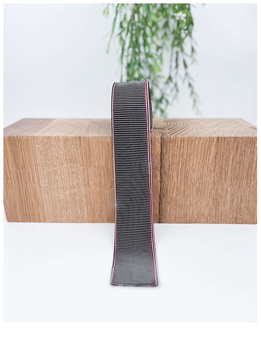 Vintage Skinny Necktie 60's Black, Red & White Micro Stripes Op Art ...