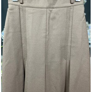 Pleated Secretary Skirt Vintage 70's Taupe Brown Women's Skirt Below ...