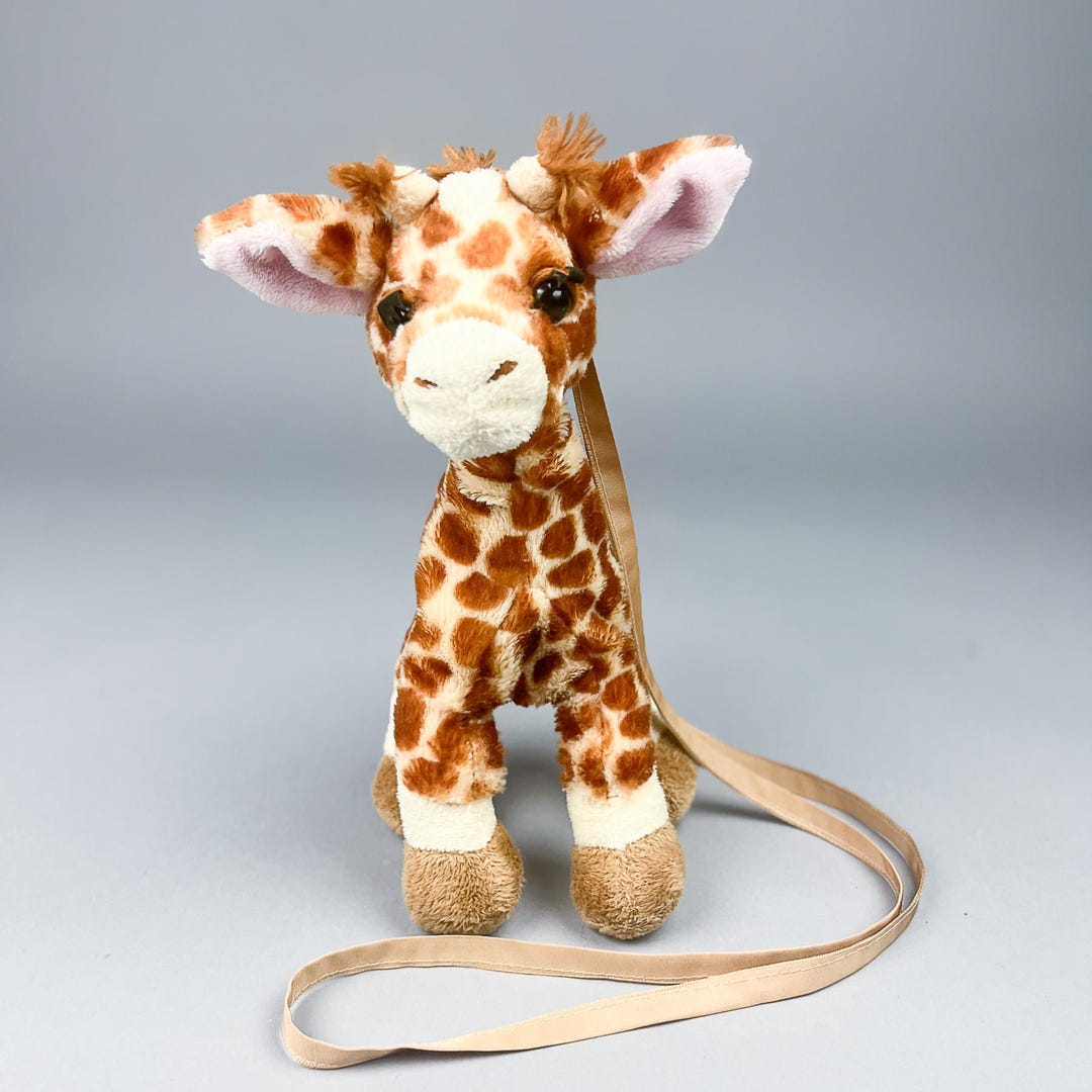 Plush Toy Purse Upcycled Toy Handbag, Furry Giraffe Small Shoulder Bag ...