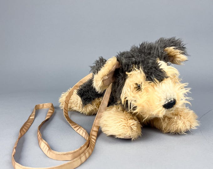 Stuffed Animal Purse | Upcycled Plush Toy Handbag, Furry Yorkie Dog ...