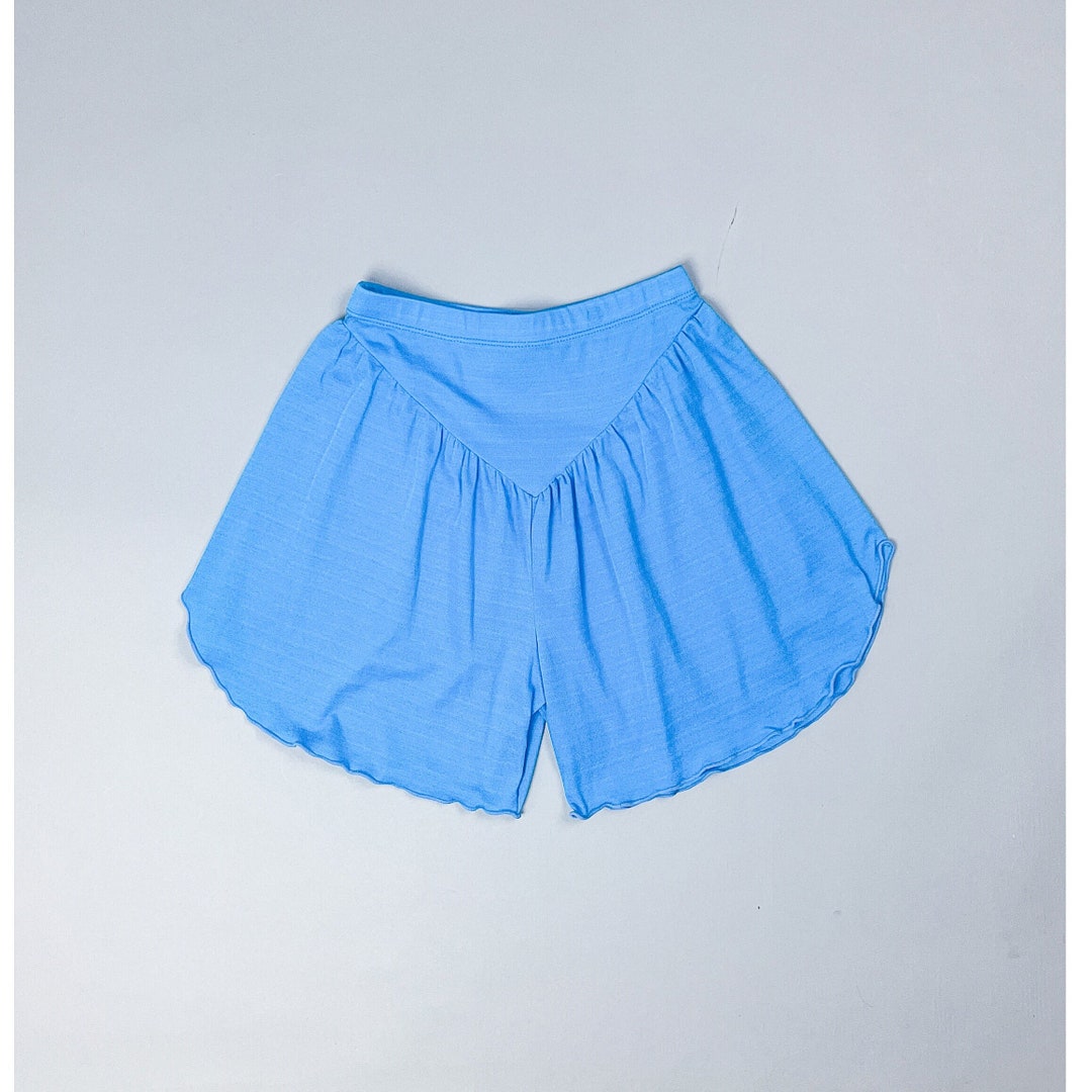 Vintage Hot Pants | 80's Turquoise Short Ruffled Dance Shorts | Size ...