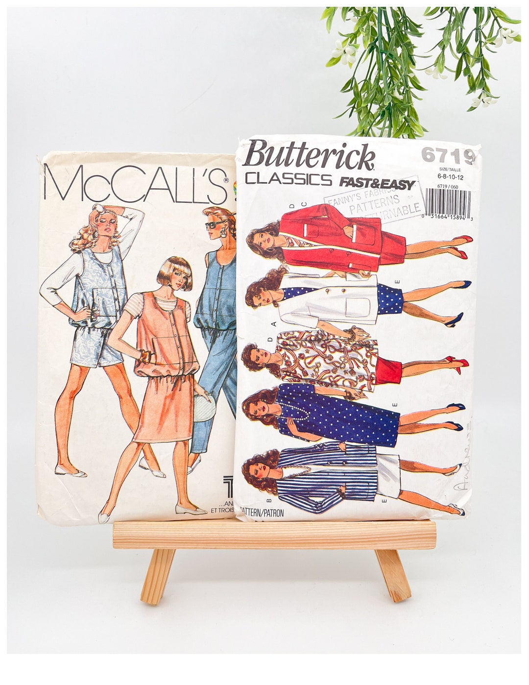 Vintage Sewing Patterns Pair Mccalls 3774 & Butterick 6719 | Uncut ...