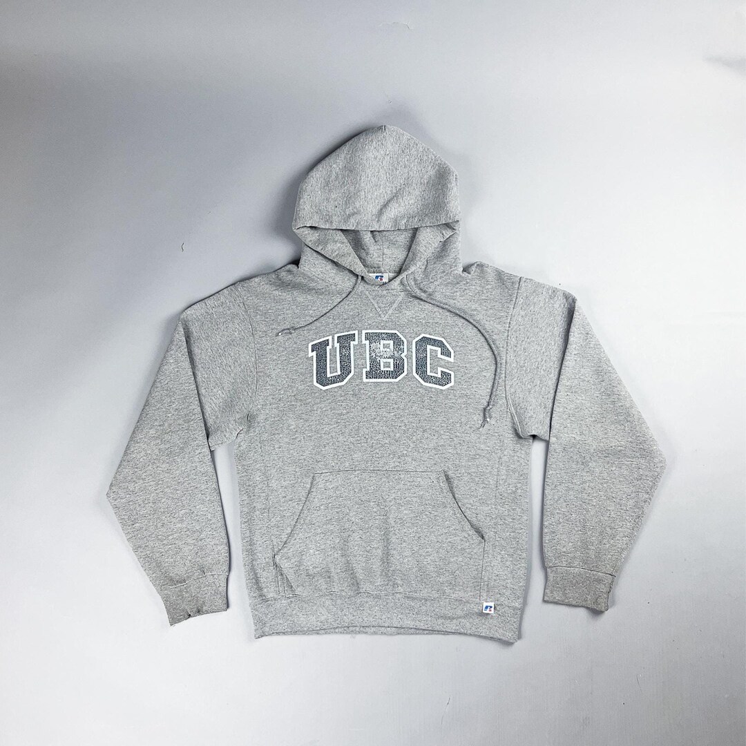 Vintage University Sweatshirt | 90's 'UBC' Grey Hoodie Sweater With ...