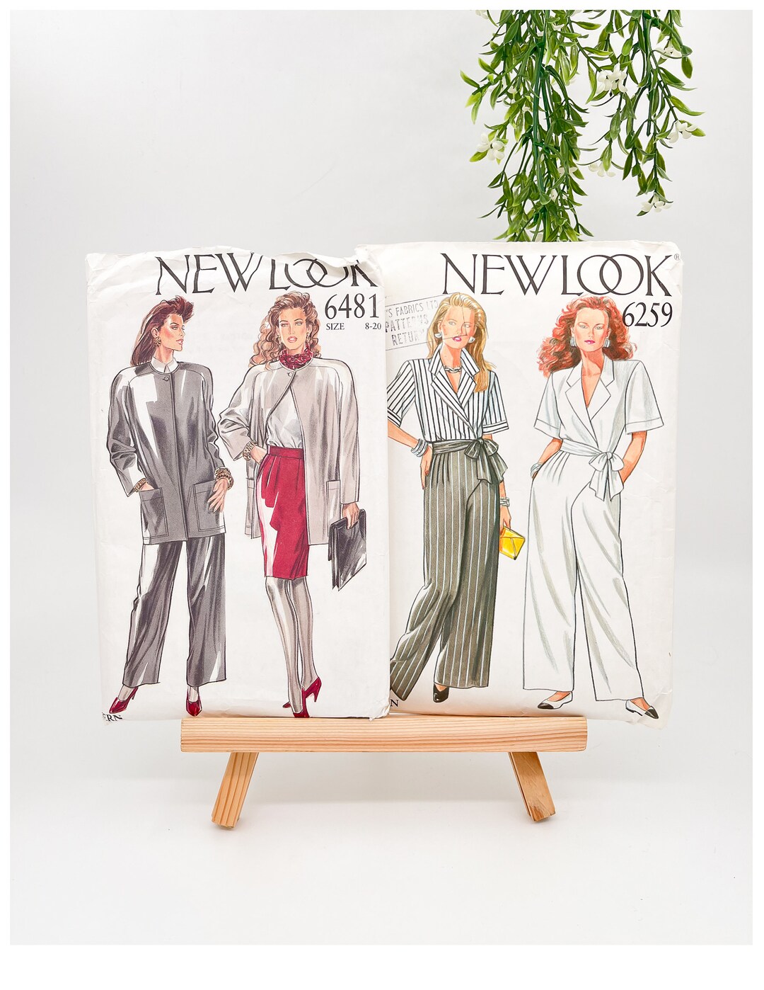 Vintage Sewing Pattern Pair of New Look Sewing Patterns 6259 & 6481 ...