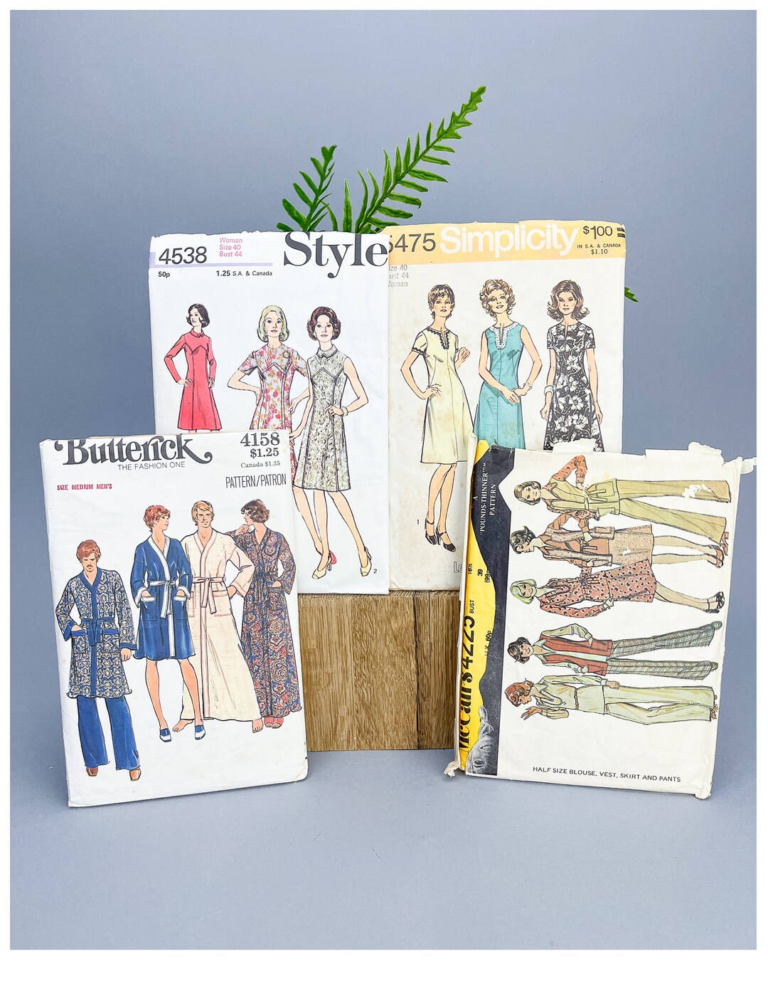 Sewing Pattern Lot | Vintage 70's Batch of Four Sewing Patterns, Women ...