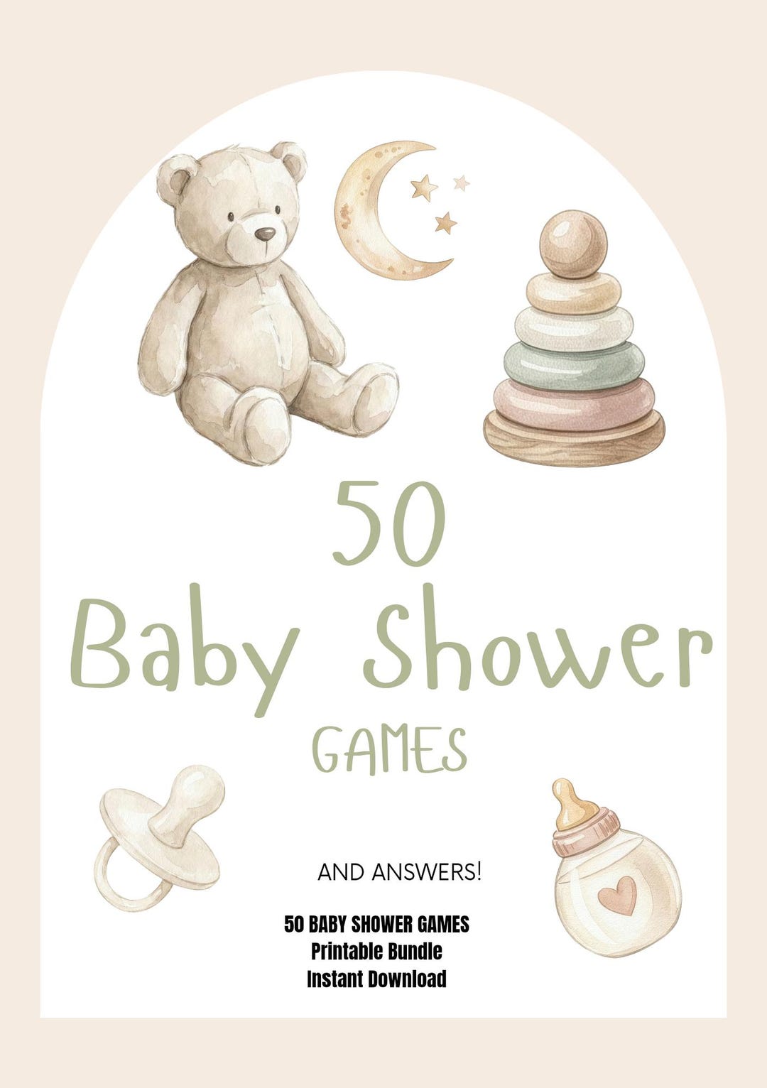 50 Baby Shower Games Bundle | Printable Party Activities (instant ...