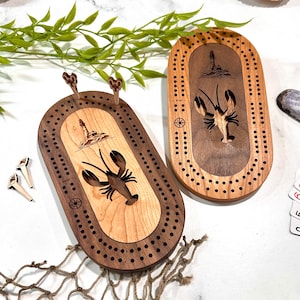 Wildlife Mini Cribbage Board: Personalized Travel Game With Custom Pegs ...