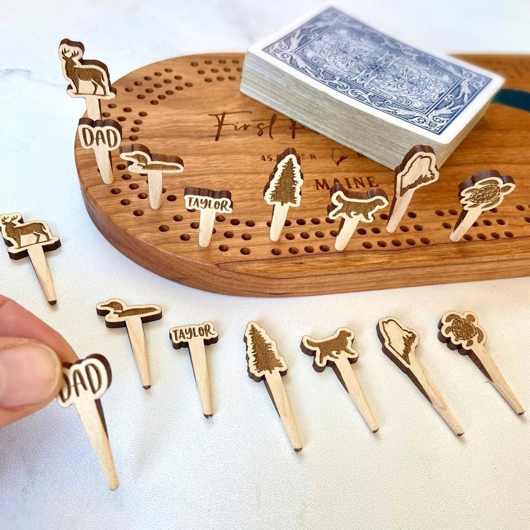 Wildlife & Animals Custom Cribbage Pegs: Sports, US States With Designs ...