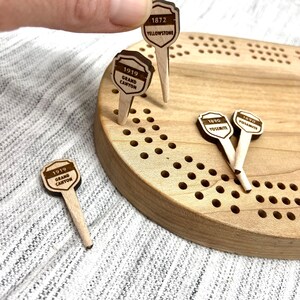 US National Parks Cribbage Pegs / Acadia Grand Canyon Yosemite Zion and ...