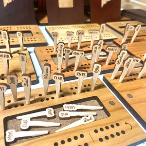 Custom Name Cribbage Pegs, Your Name on Cribbage, Fun Game Pieces ...