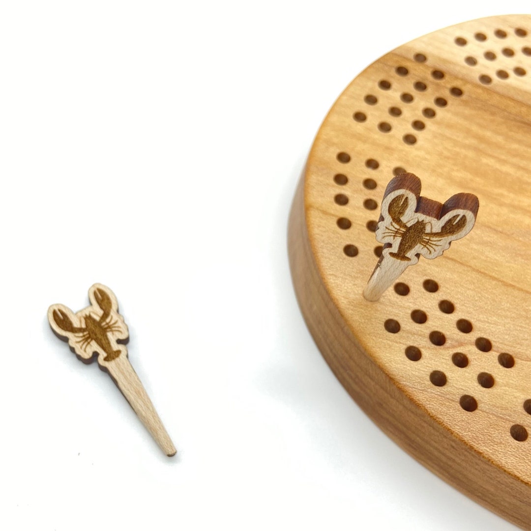 Lobster Wooden Custom Cribbage Pegs - Set of 2 Pegs - Etsy