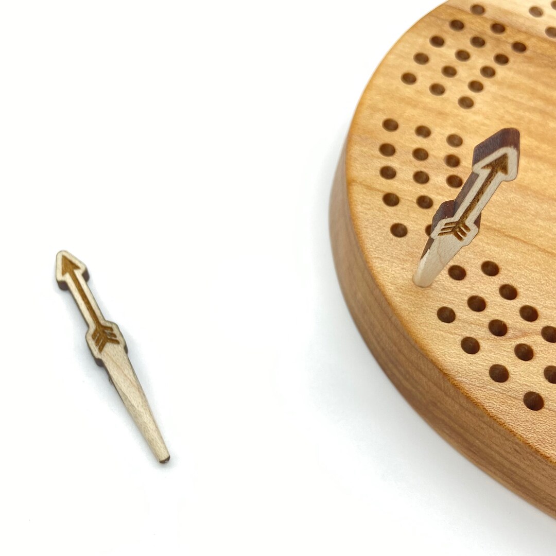 Arrow Wooden Custom Cribbage Pegs - Set of 2 Pegs - Etsy