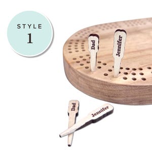 Custom Name Cribbage Pegs, Your Name on Both Sides of Peg, Fun Game ...