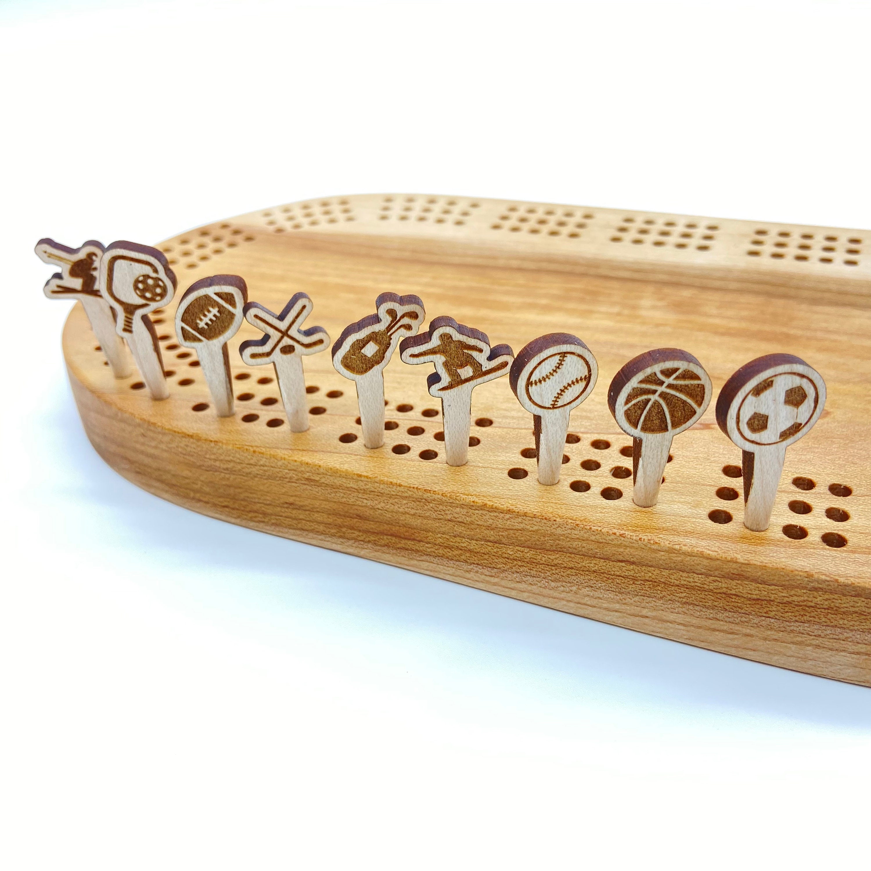 Sports Wooden Custom Cribbage Pegs - Set of 2 Pegs - Football ...