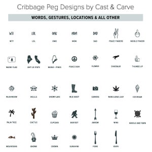 Wildlife & Animals Custom Cribbage Pegs: Sports, US States With Designs ...