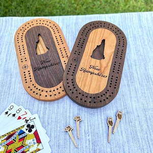 US State Mini Cribbage Board With Custom Pegs Personalized Cribbage ...