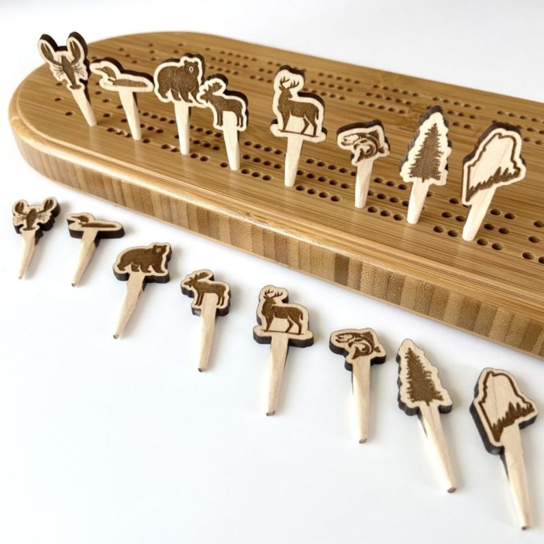 Wildlife & Animals Custom Cribbage Pegs Play Fun Cribbage - Etsy