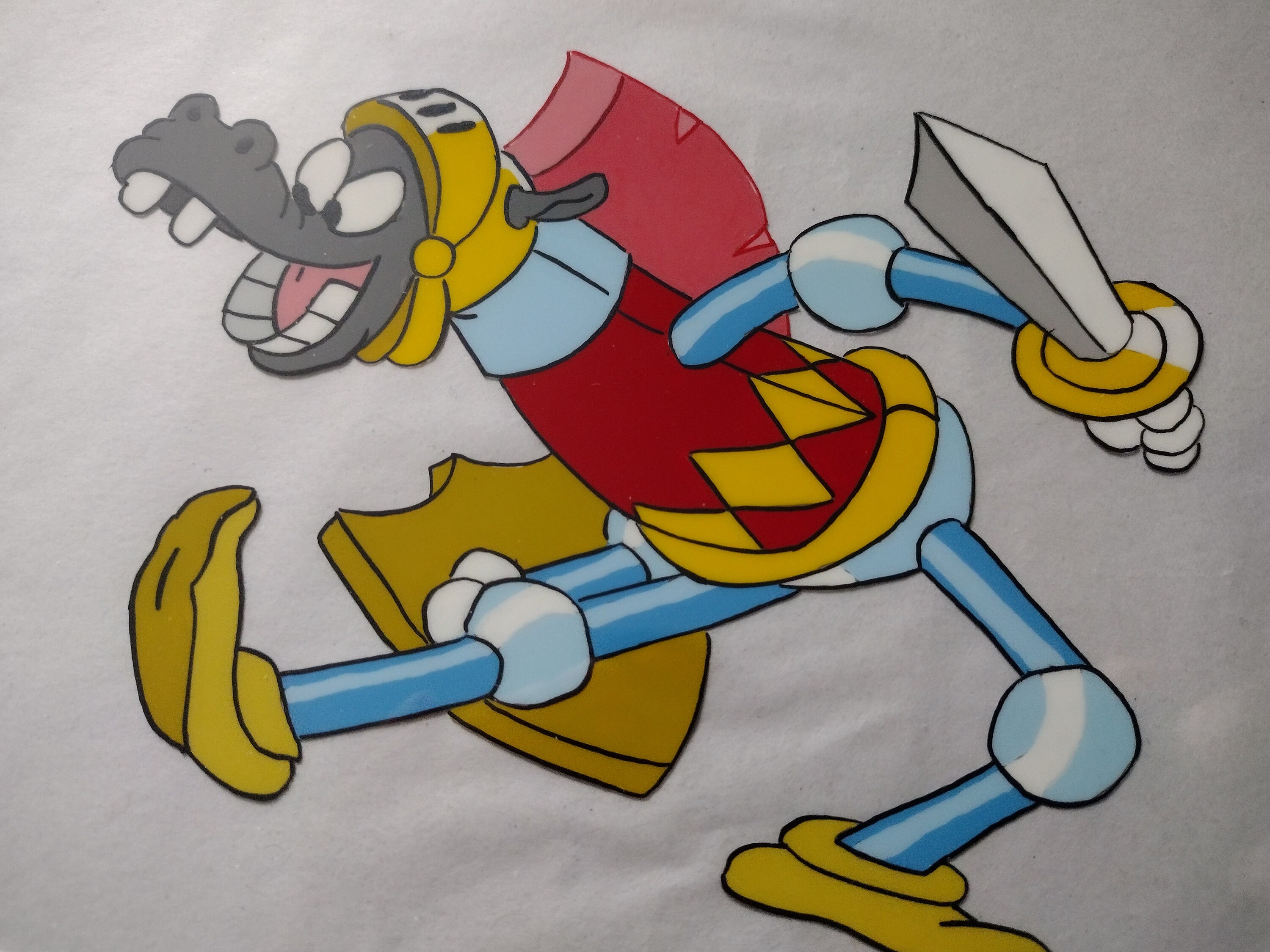 Cuphead Donkey Knight Custom Animation Cel - Etsy