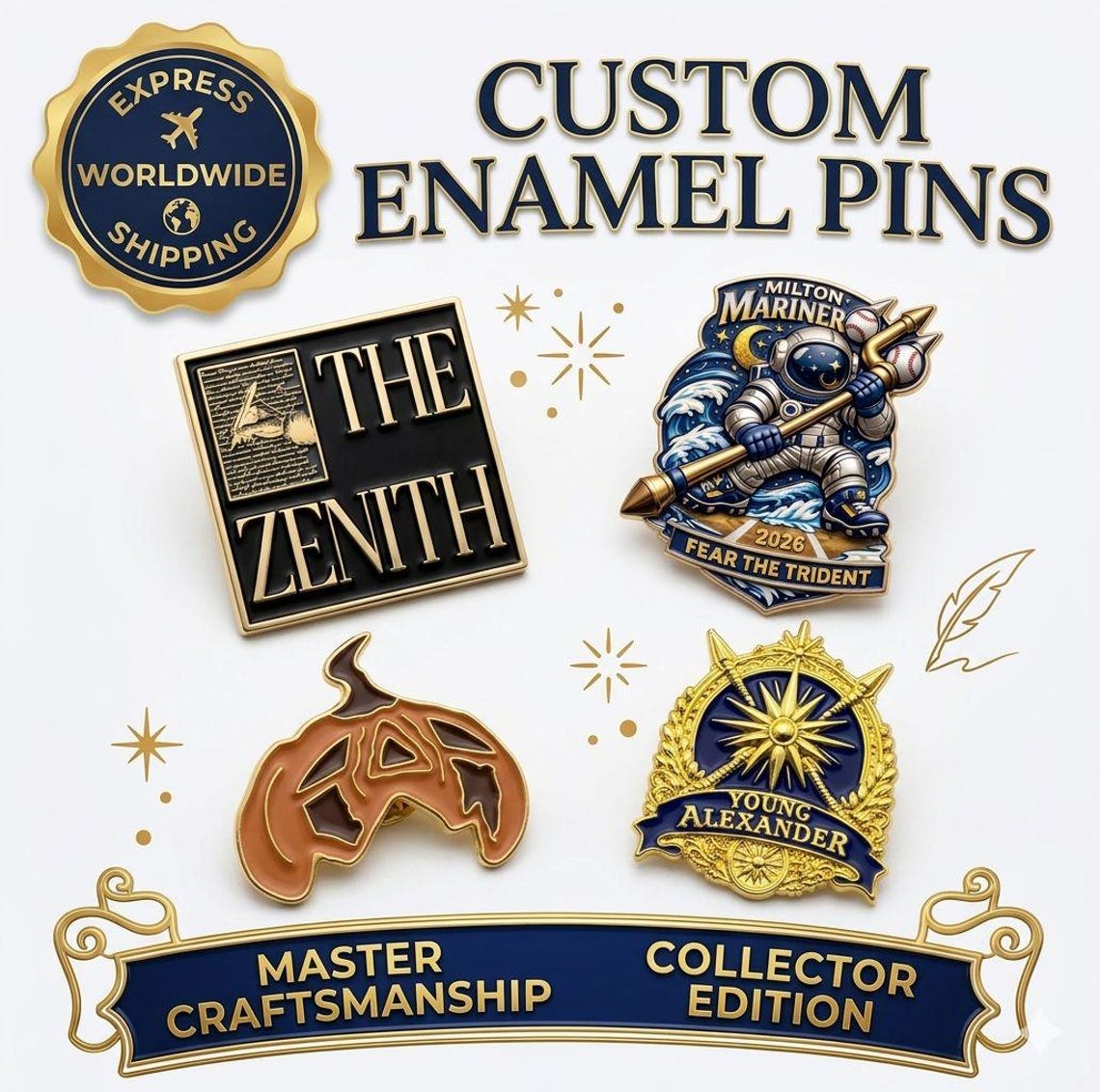 Custom Enamel Pins Bulk, Personalized Logo Pins, Custom Lapel Pins ...