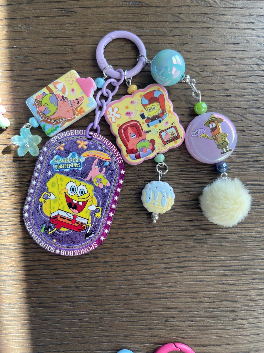 Spongebob Squarepants Acrylic Bag Charm Keychain Accessory - Etsy