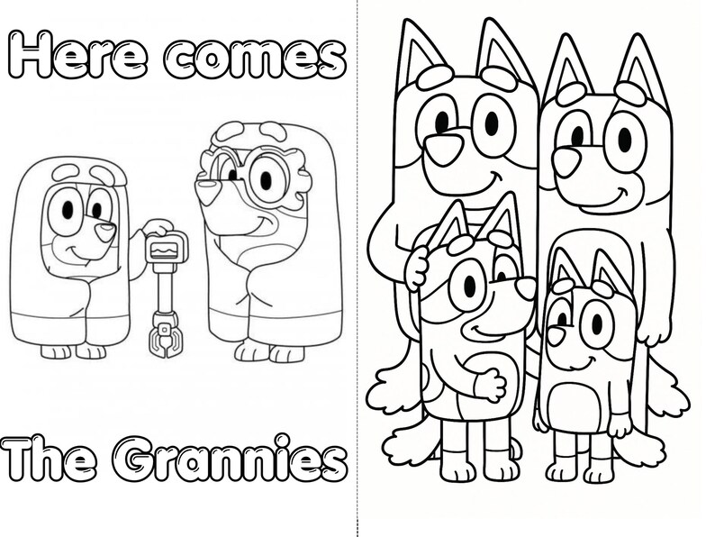 Bluey Activity Book Printable, Kids Party Activity Pack, Coloring Pages ...