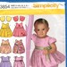 Simplicity 3854 Sweet Country Girl Baby Dresses & Bloomers Size Preemie ...