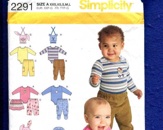 Simplicity 9275 Baby Play Clothes Pattern Size Preemie to 18 Months ...