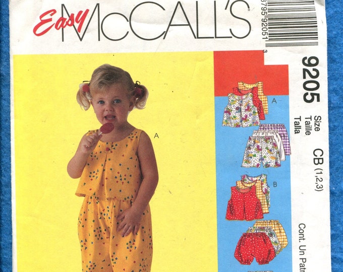 Simplicity 9275 Baby Play Clothes Pattern Size Preemie to 18 Months ...