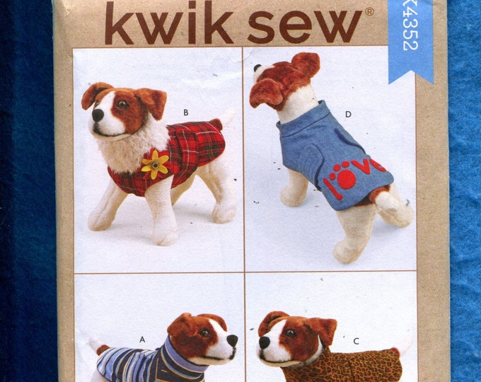 Kwik Sew 4352 Dog Coats Pattern UNCUT - Etsy