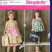 Simplicity 2171 Country Chic Little Girl's Sun Dresses Pattern Size 3 ...