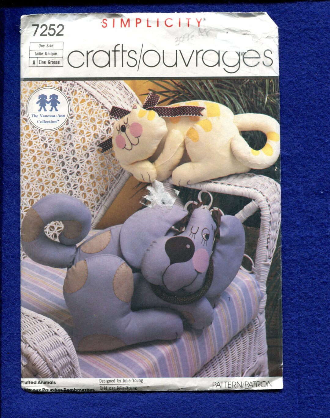 Simplicity 7252 Modern Puppy Dog & Kitty Cat Stuffed Animals Pattern - Etsy