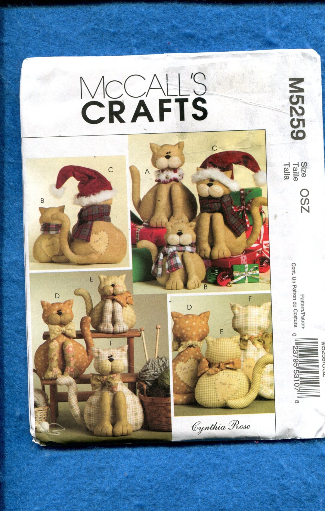 Mccall's 5259 Kitty Cats for the Holidays Pattern UNCUT - Etsy