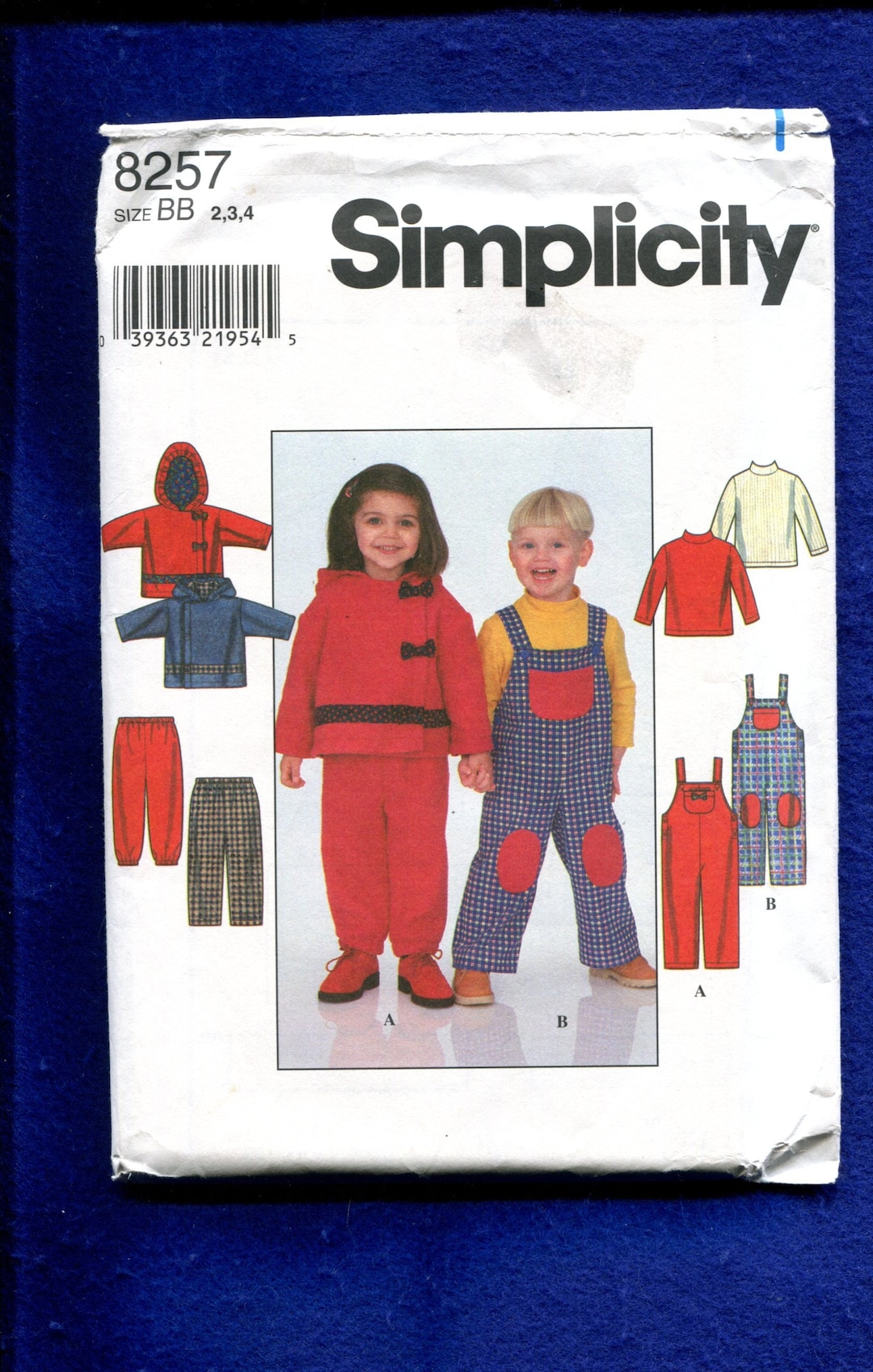 Simplicity 8257 Little Kids Hooded Jackets Overalls Pattern Size 2..3..4 Kids UNCUT - Etsy