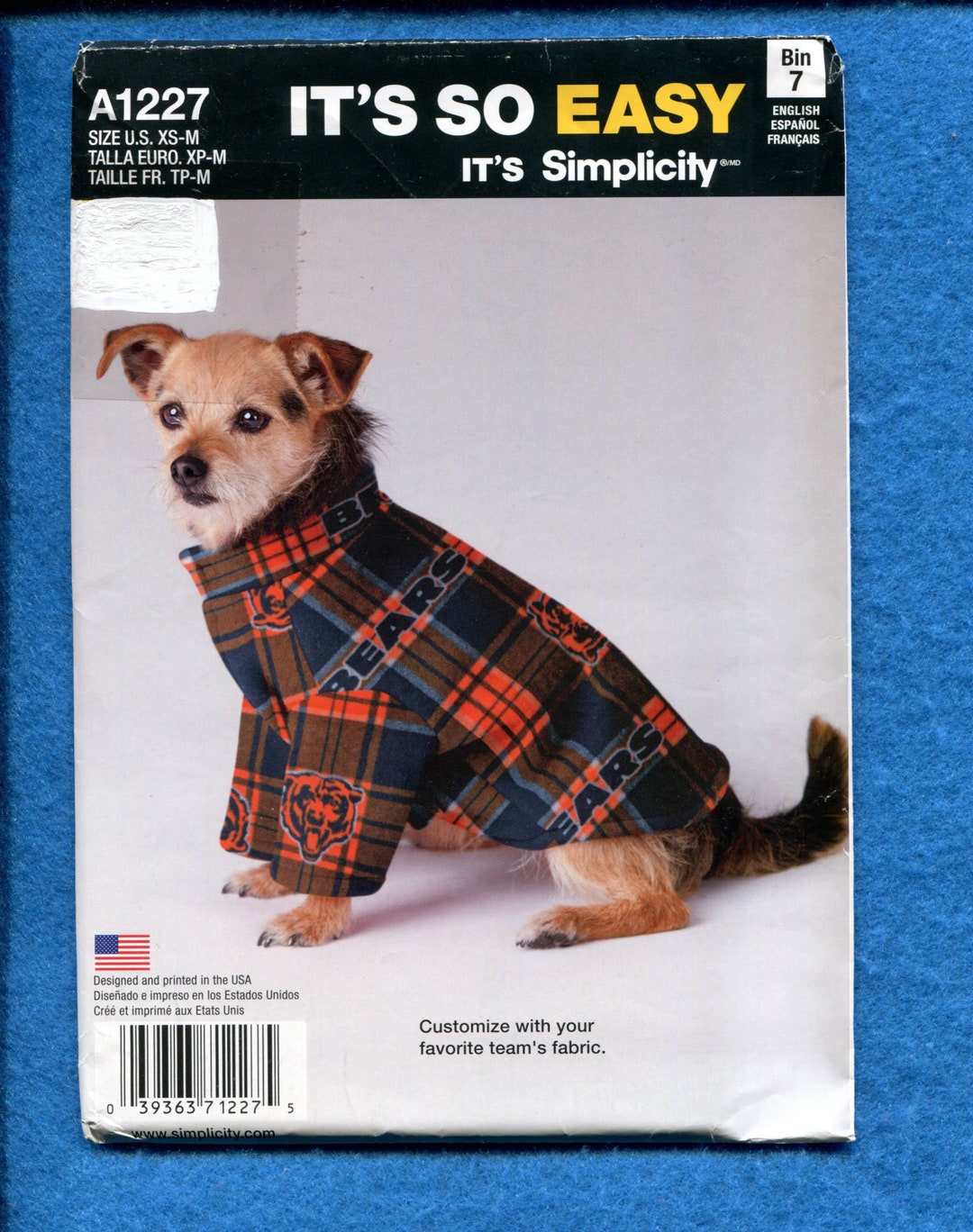Simplicity 1227 Dog Coat Pattern UNCUT - Etsy