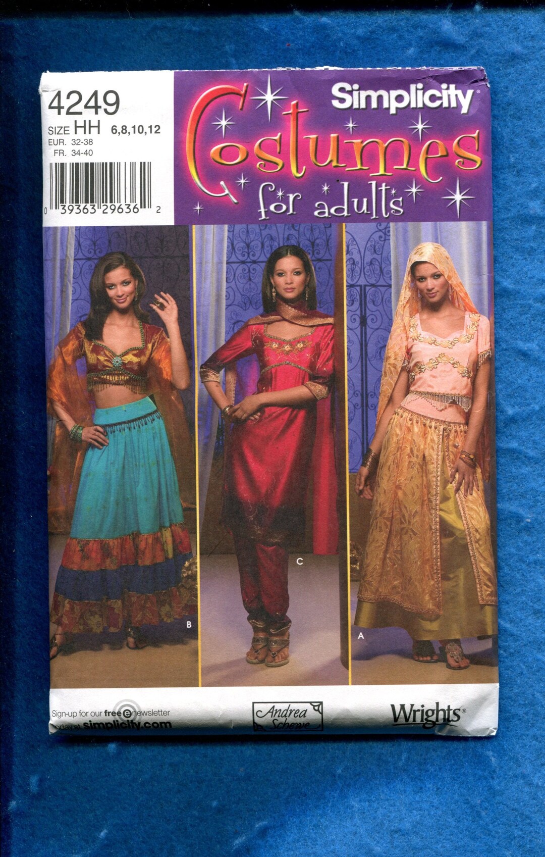 Simplicity 4249 Gypsy Belly Dancer & Harem Costumes Pattern Size 6 to ...