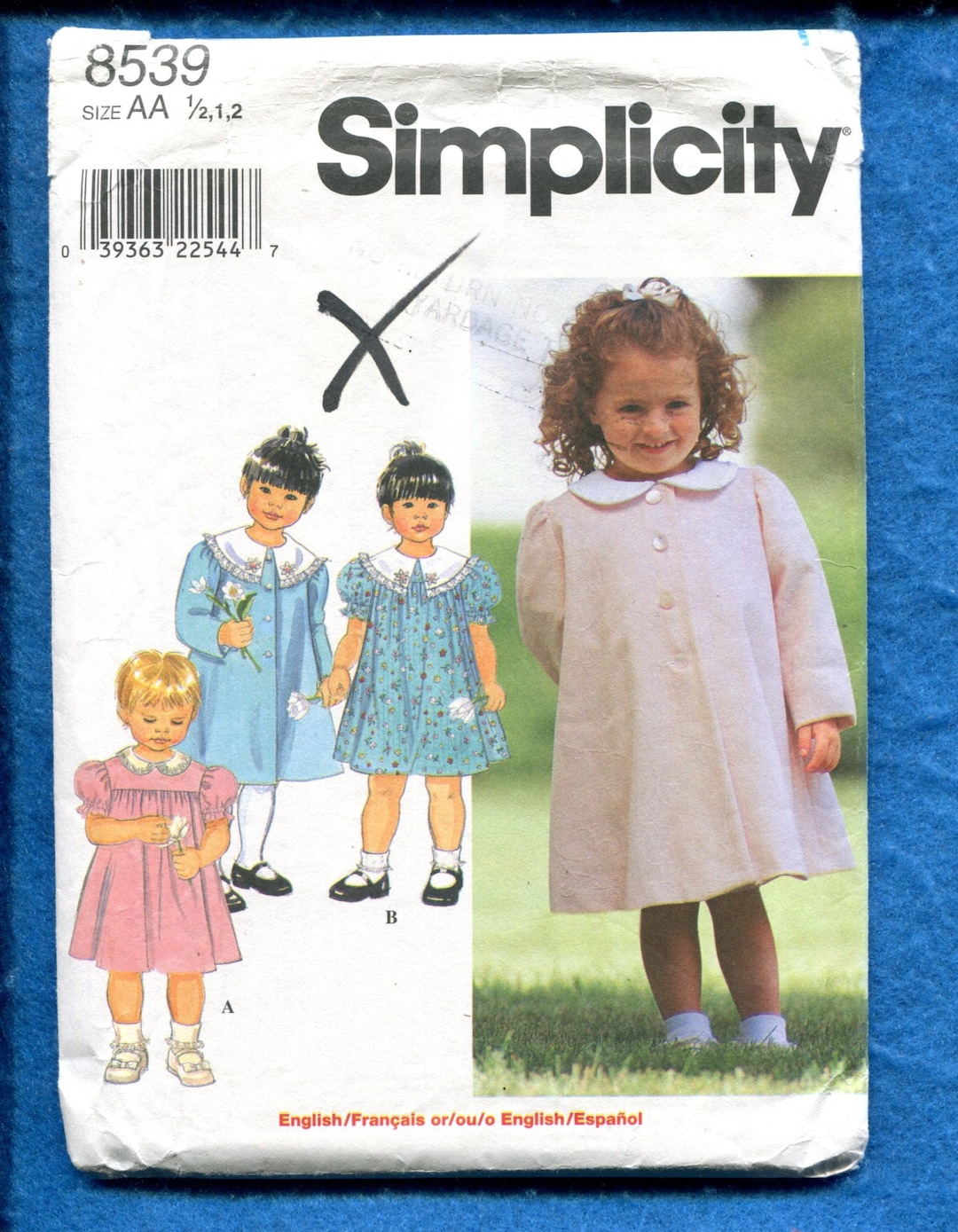 Simplicity 8539 Baby & Toddler Sunday Dresses and Coat Pattern Size 6M ...