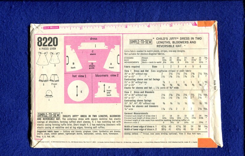 1970's Simplicity 8220 Country Girl Sun Suit & Bonnet - Etsy