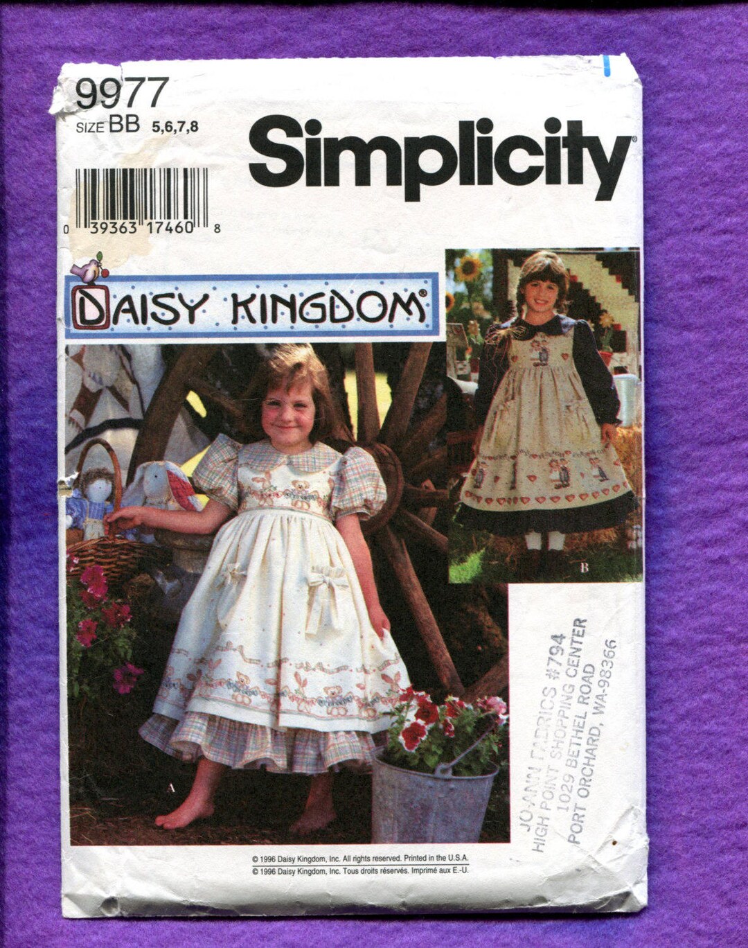 Simplicity 9977 Daisy Kingdom Dress & Pinafore for Little Girls Raised ...