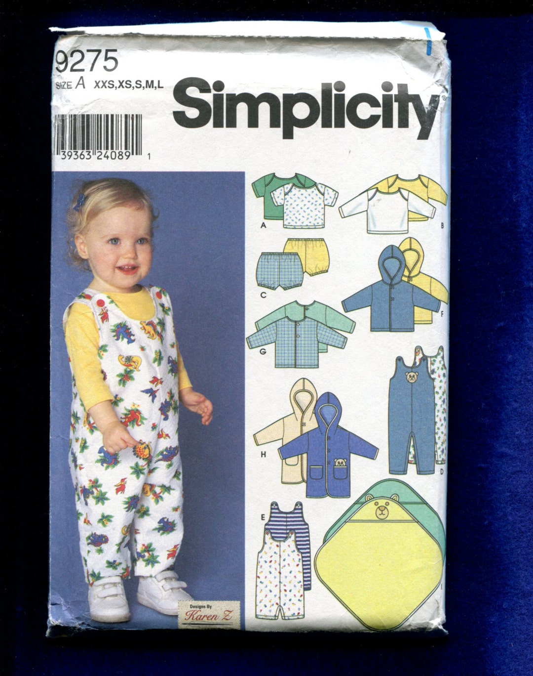 Simplicity 9275 Baby Play Clothes Pattern Size Preemie to 18 - Etsy