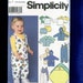 Simplicity 9275 Baby Play Clothes Pattern Size Preemie to 18 - Etsy