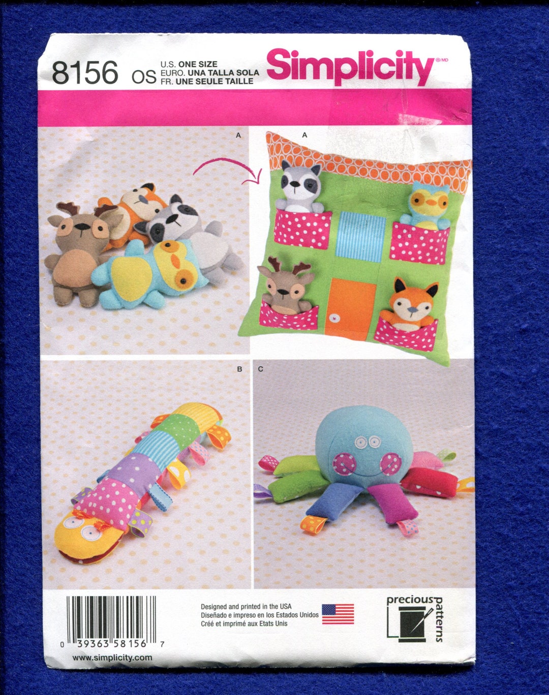 Simplicity 8156 Modern Baby Soft Toys Pattern UNCUT - Etsy