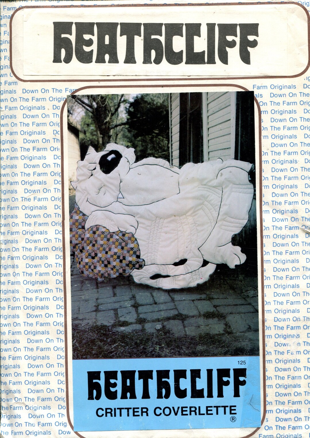 1980's Heathcliff the Cat Baby Quilt or Wall Hanging UNCUT - Etsy