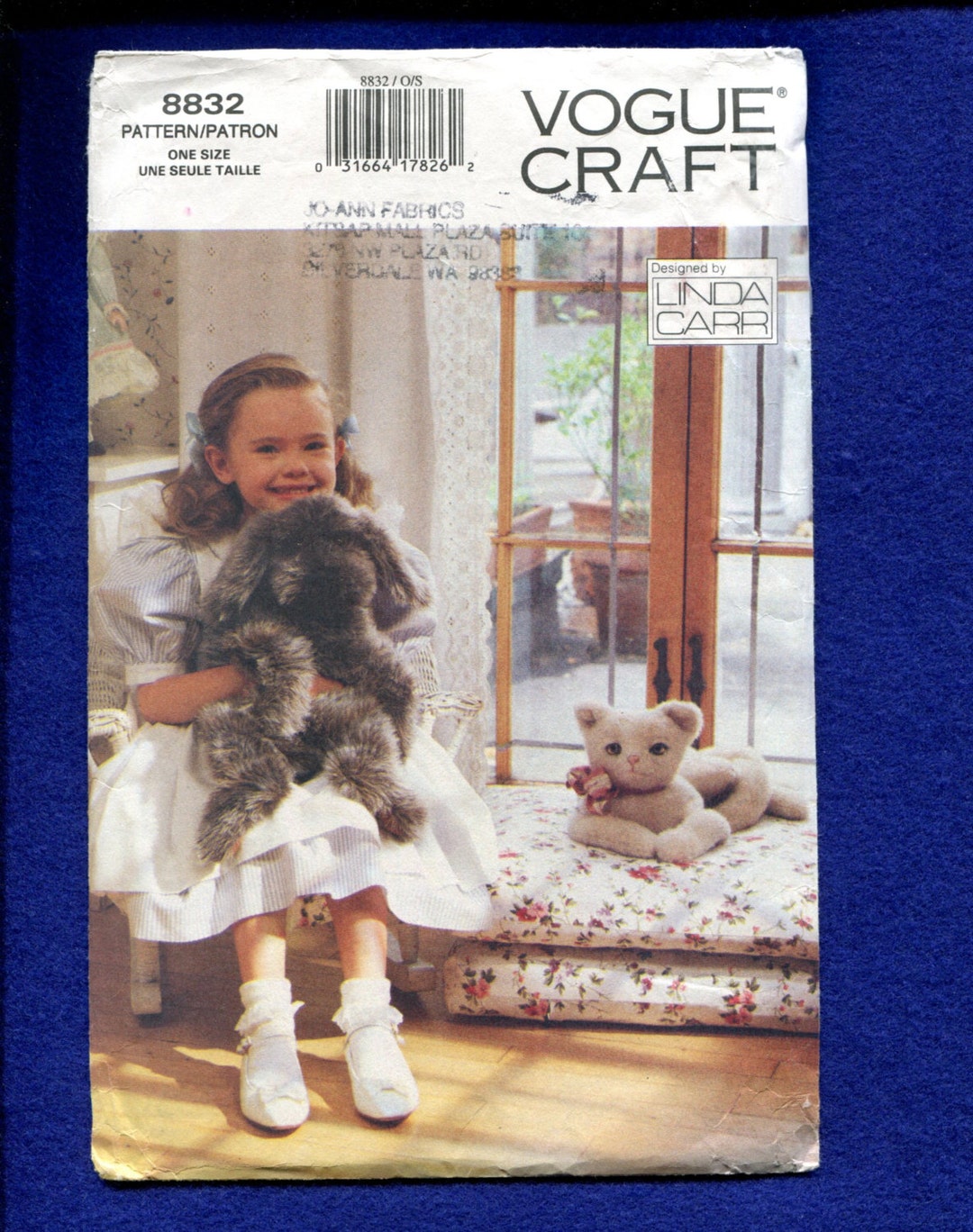 Vogue 8832 Huggable Cuddly Puppy Dog & Kitty Cat Stuffed Animals ...