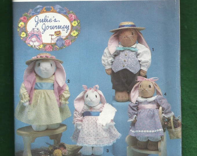 Mccall's 3760 Country Bunny Rabbits in Their Farmhouse Outfits UNCUT - Etsy