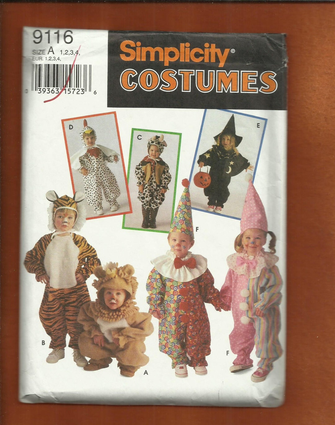 Simplicity 9116 Halloween or Anytime Costumes for Little Kids Sizes 1 ...