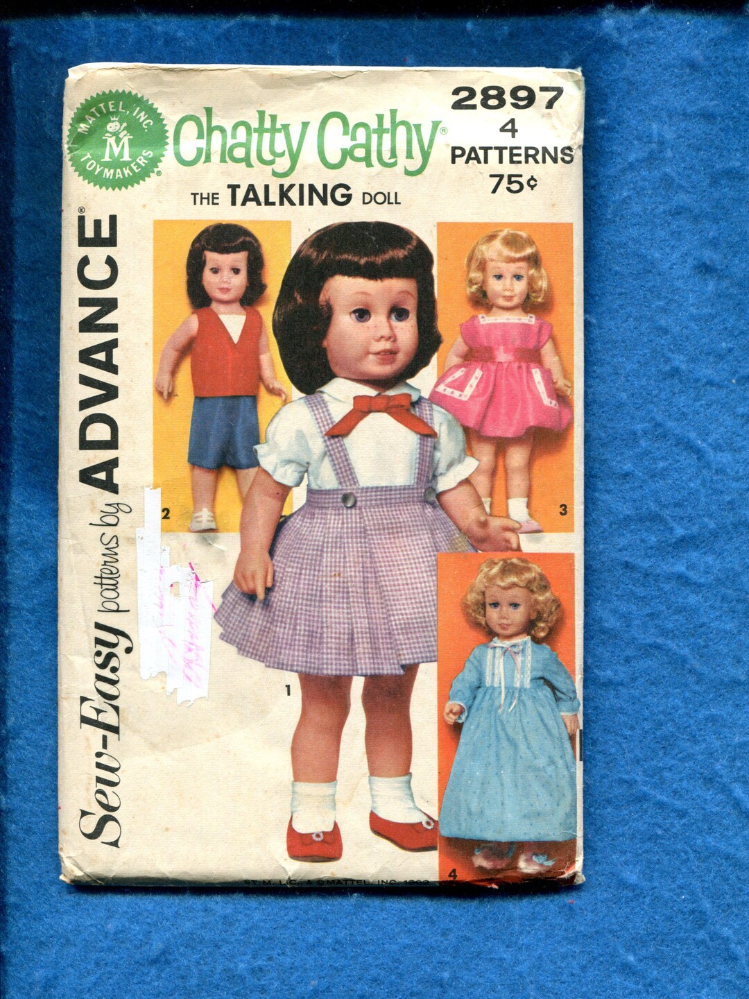 1960's Advance 2897 Chatty Cathy Doll Clothes Pattern UNCUT - Etsy
