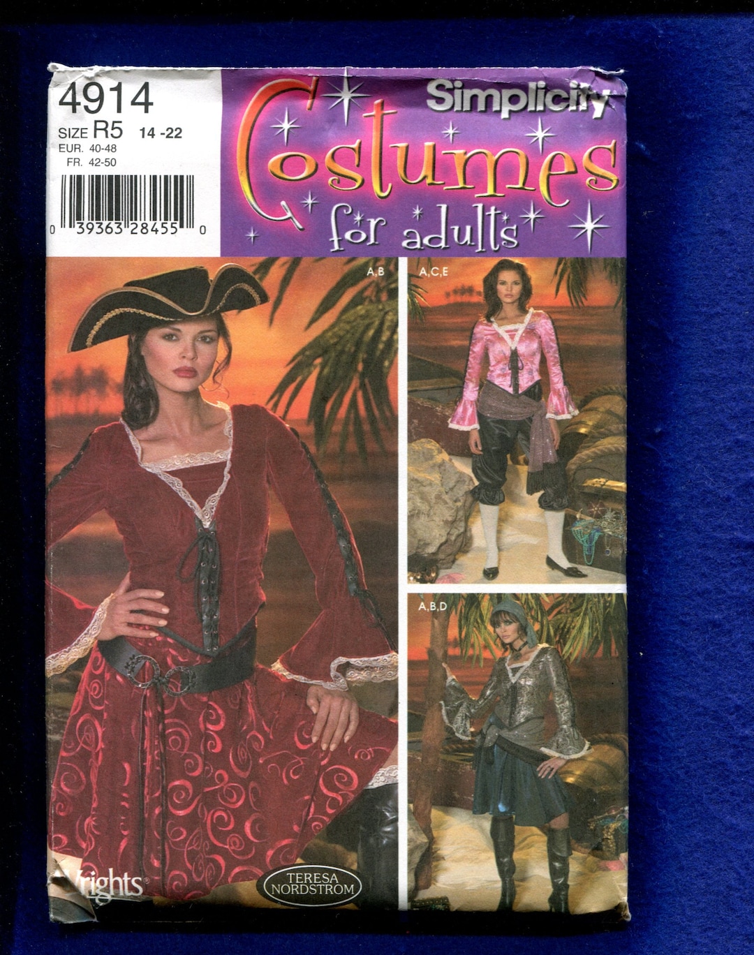 Simplicity 4914 Lady Pirates Costumes Pattern Size 14 to 22 UNCUT - Etsy