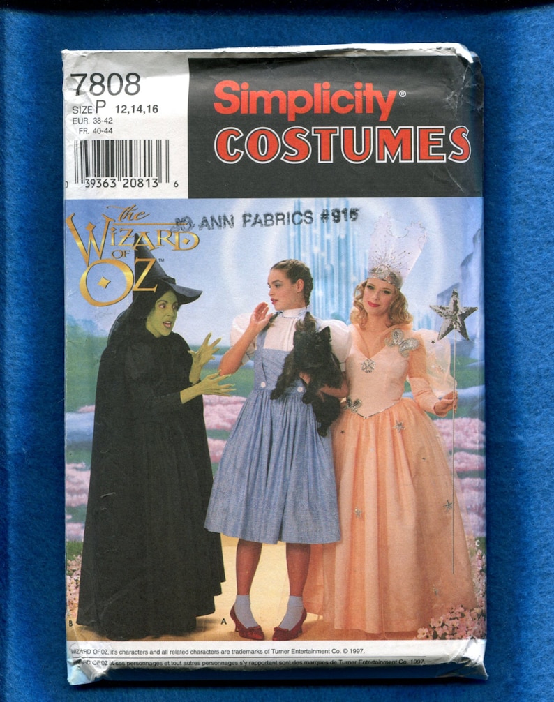 Simplicity 7808 Wizard of Oz Adults Costumes Dorothy Glinda - Etsy